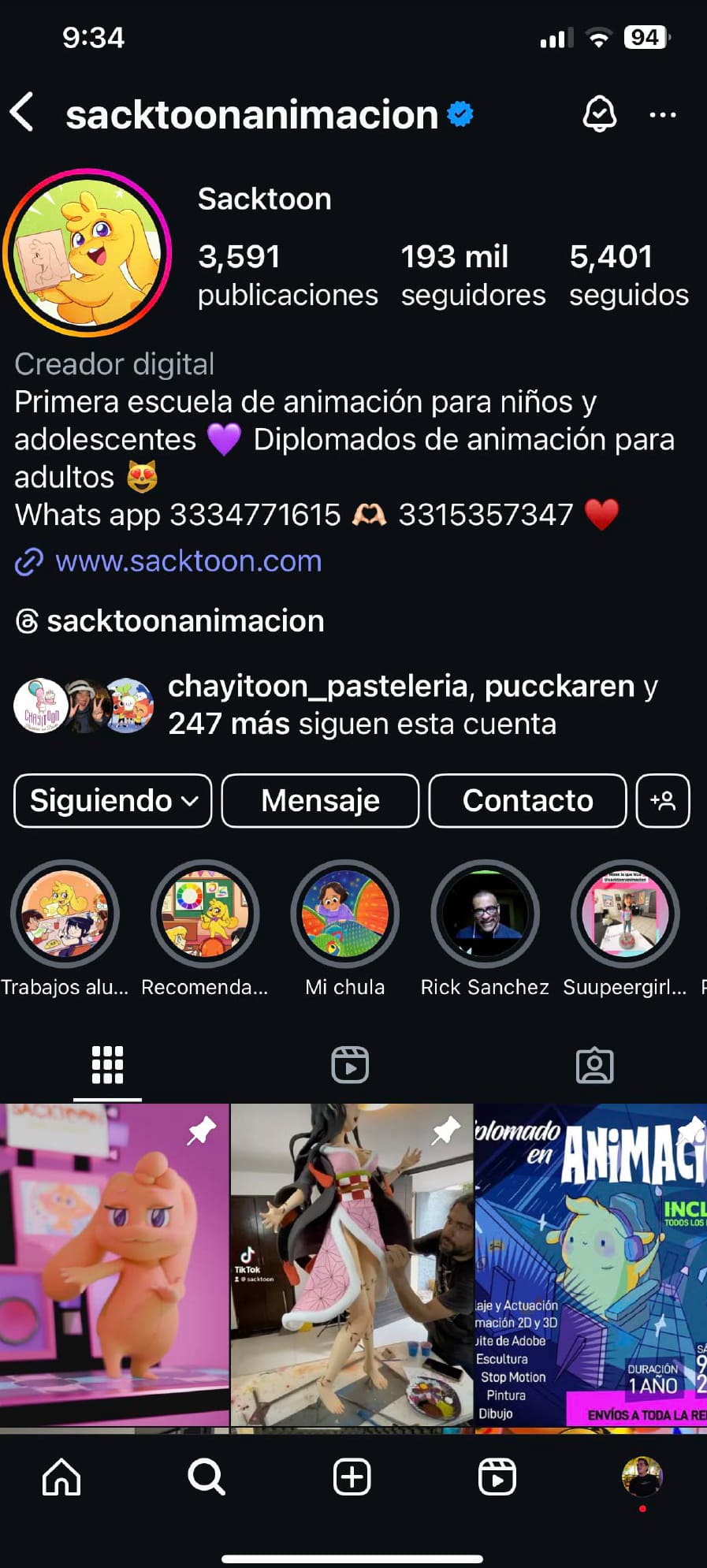 Sacktoon Escuela de Animación